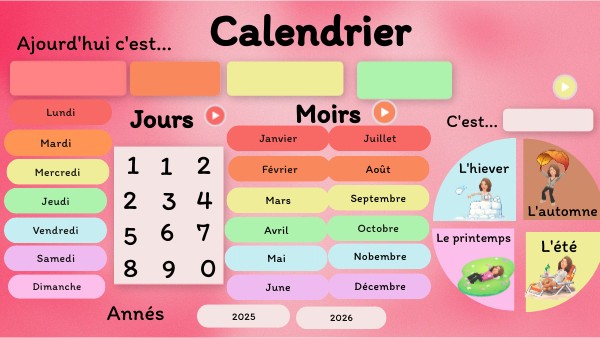 Calendrier | Genially