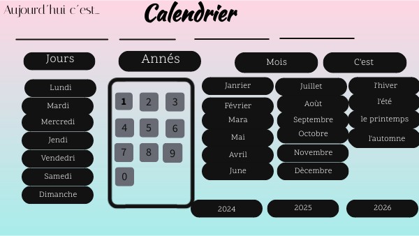 Calendrier | Genially