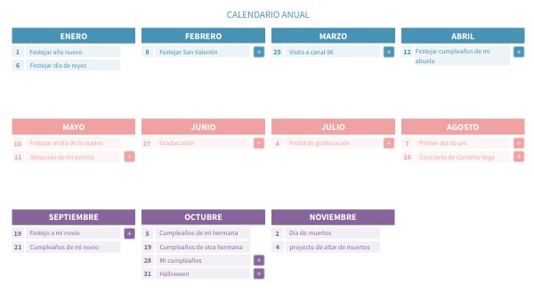 CALENDARIO ANUAL | Genially