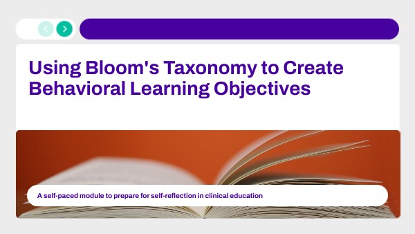 Using Bloom's Taxonomy to Create Behavioral Learning Objectives | Genially