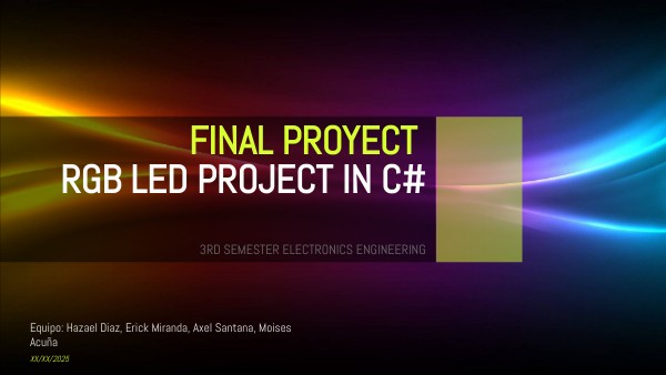 Final proyect RGB LED project in C# | Genially