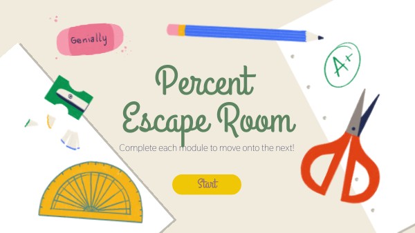 Percent Escape Room | Genially