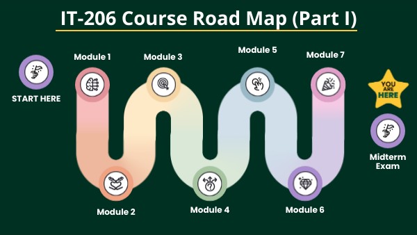 IT-206 Course Road Map (Part I) | Genially