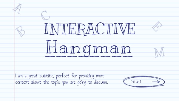 Interactive Hangman | Genially