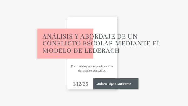 análisis y abordaje de un conflicto escolar mediante el modelo de ...