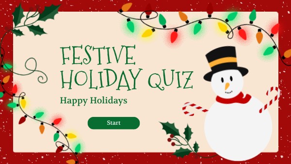 Festive Holiday Quiz | Genially