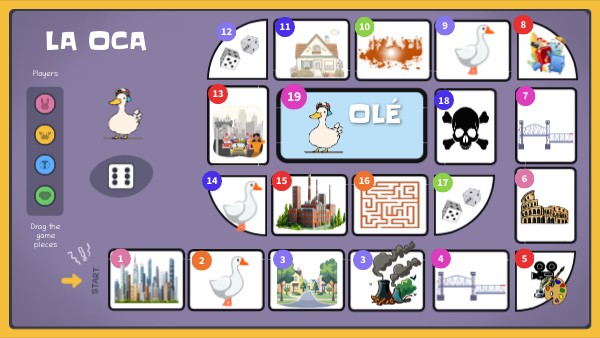 La oca - adjetivos de la ciudad | Genially