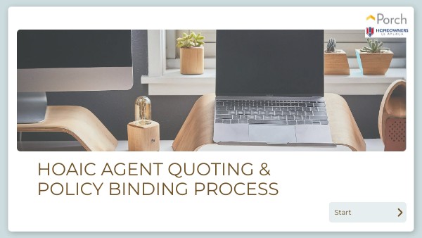 HOAIC Agent Quoting & Policy Binding Process | Genially