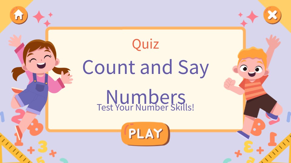 Count and Say Numbers Quiz Presentation Colorful Cute and Playful Style ...