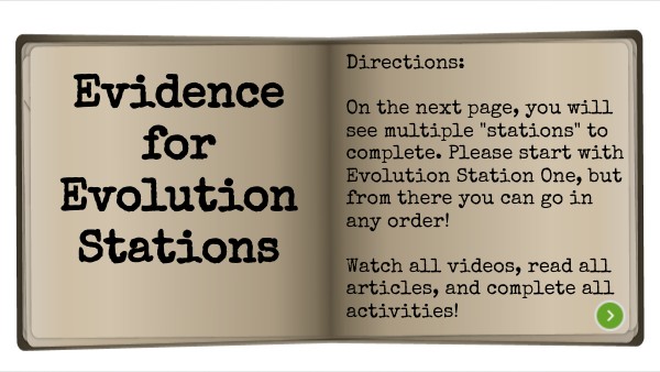 Evidence for Evolution Stations | Genially