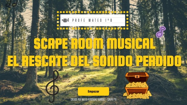 SCAPE ROOM MUSICAL EL RESCATE DEL SONIDO PERDIDO | Genially