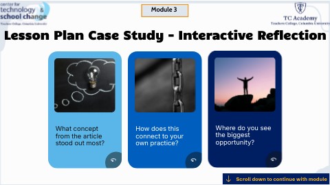 Lesson Plan Case Study - Interactive Reflection | Genially
