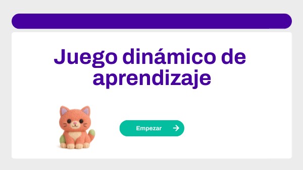 Juego dinámico de aprendizaje | Genially