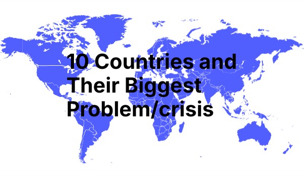 10 Countries and Their Biggest Problem/crisis | Genially