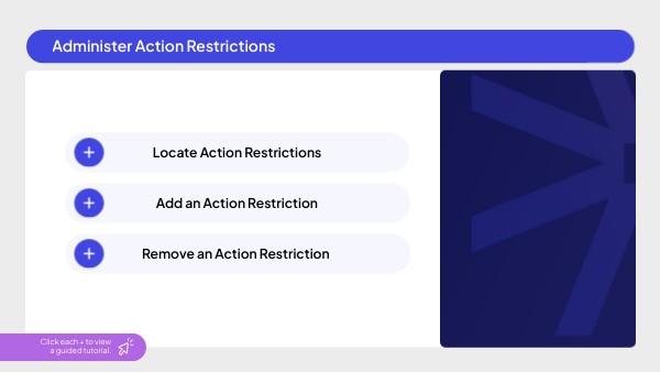 Administer Action Restrictions | Genially