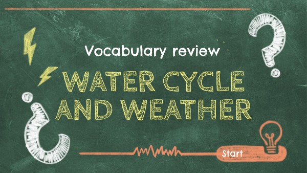 Water cycle and Weather Vocab Review | Genially