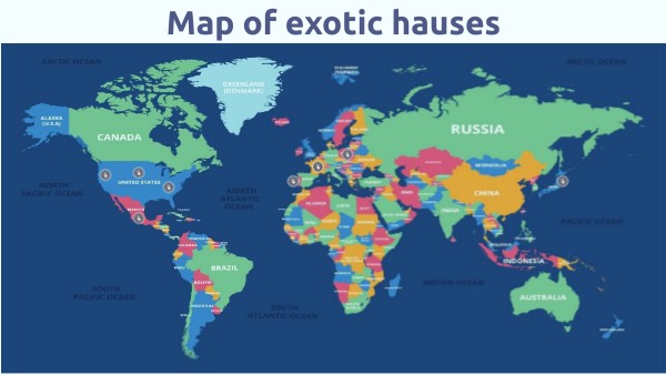 Map of exotic hauses | Genially