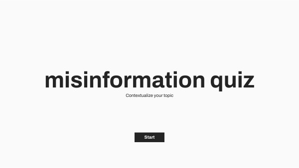 misinformation quiz | Genially