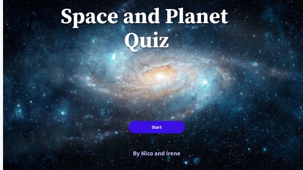 Space and Planet Quiz | Genially