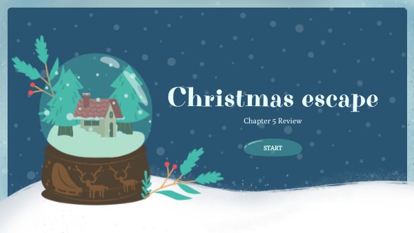 Chapter 5 Algebra 1 Review Christmas Escape Room | Genially