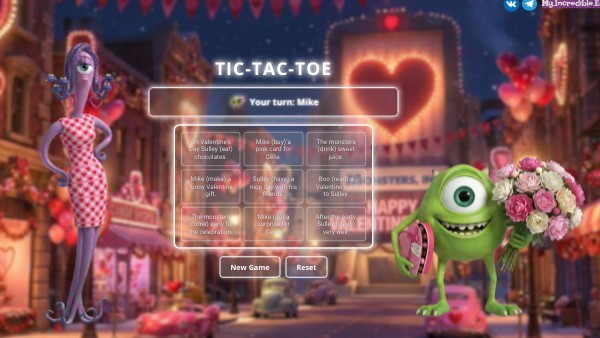 Monsters Inc - Tic Tac Toe / past simple | Genially