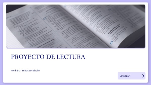 Proyecto de lectura | Genially