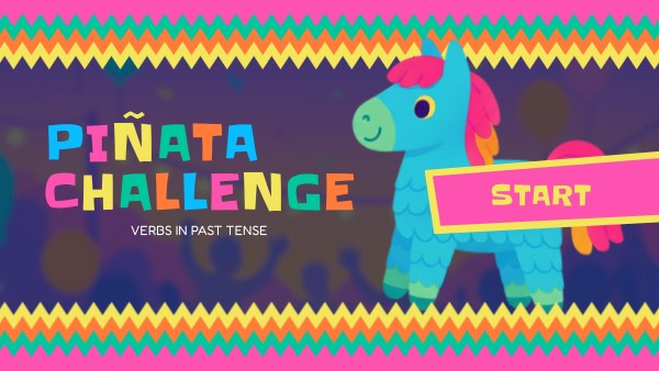 The Challenge of Verbs in the Piñata | Genially