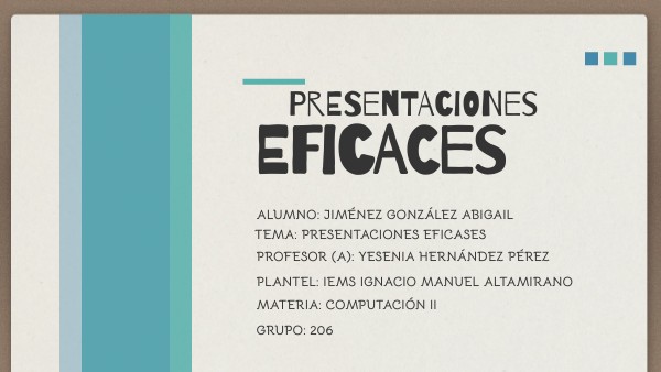 PRESENTACIONES EFICACES | Genially