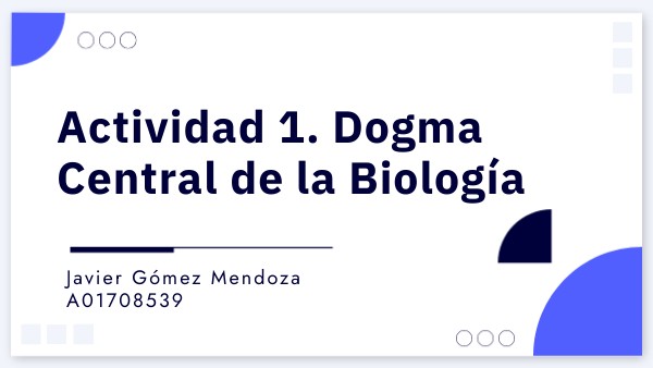 Actividad 1. Dogma Central de la Biología | Genially