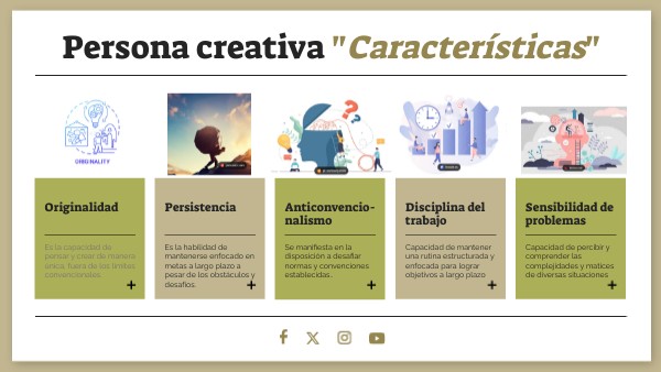 Persona creativa "Características" | Genially