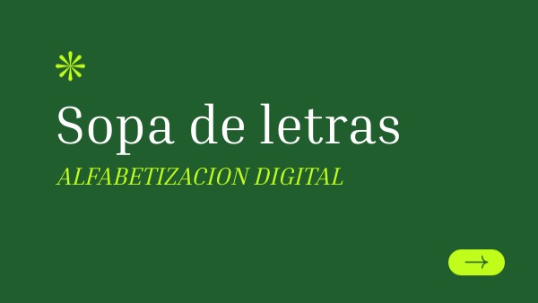 Sopa de letras | Genially